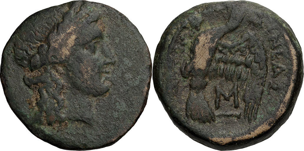 Ancient Greek c. 100-60 BC Peloponnesus, Sicyon. AE Attic Tri-chalkon ...