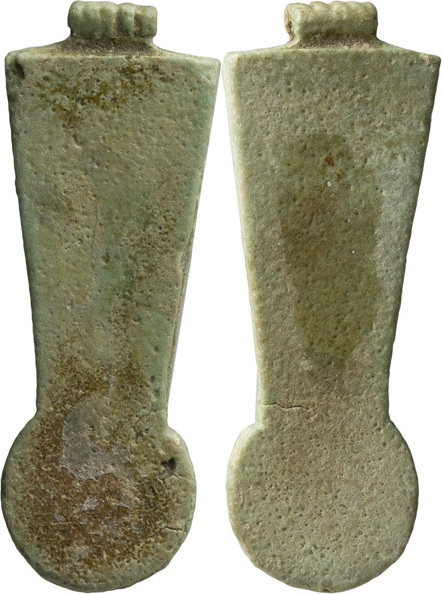 late Period, ca. 715-330 BC Egyptian Faience Menat Counterpoise Amulet ...