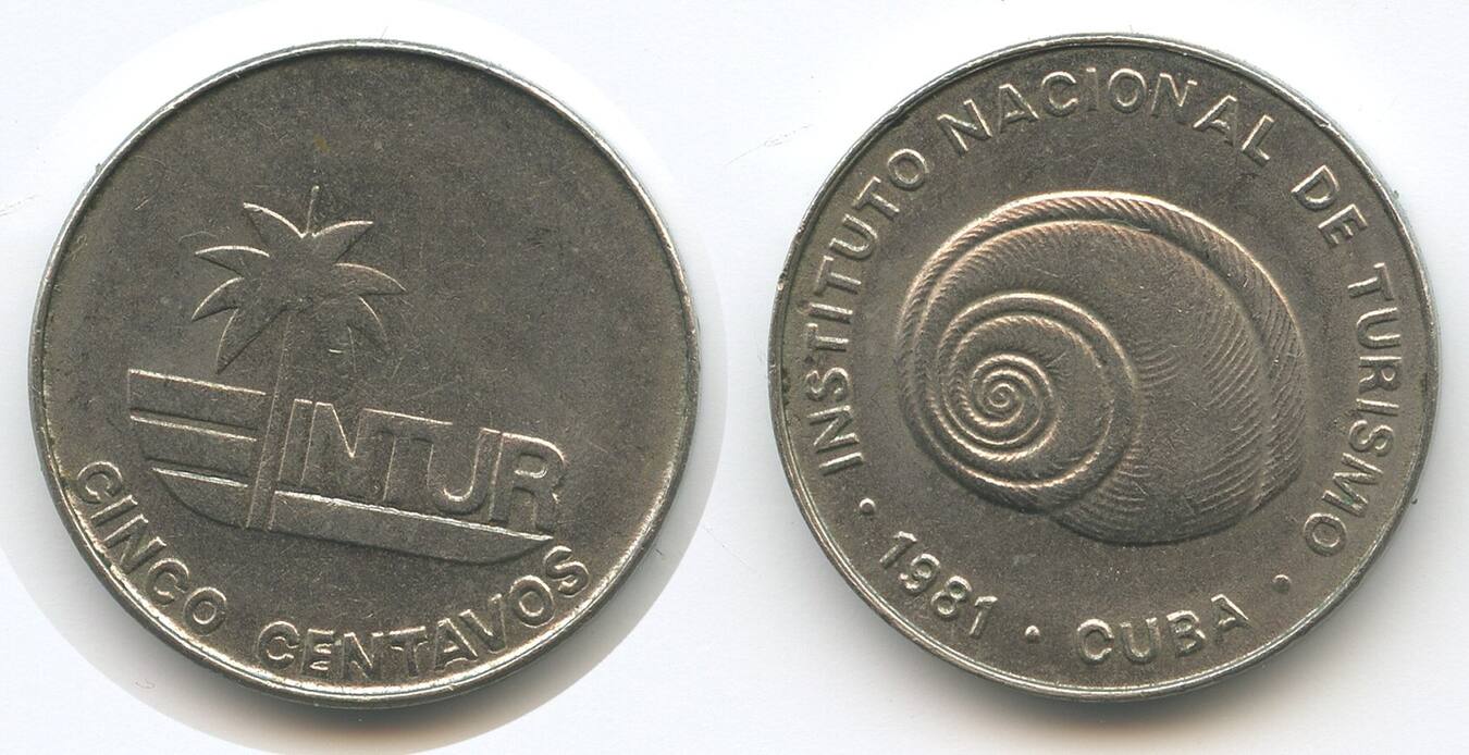 Kuba Intur 5 Centavos 1981 M#5284 - Cuba Schnecke (ohne Zahl 5 ...