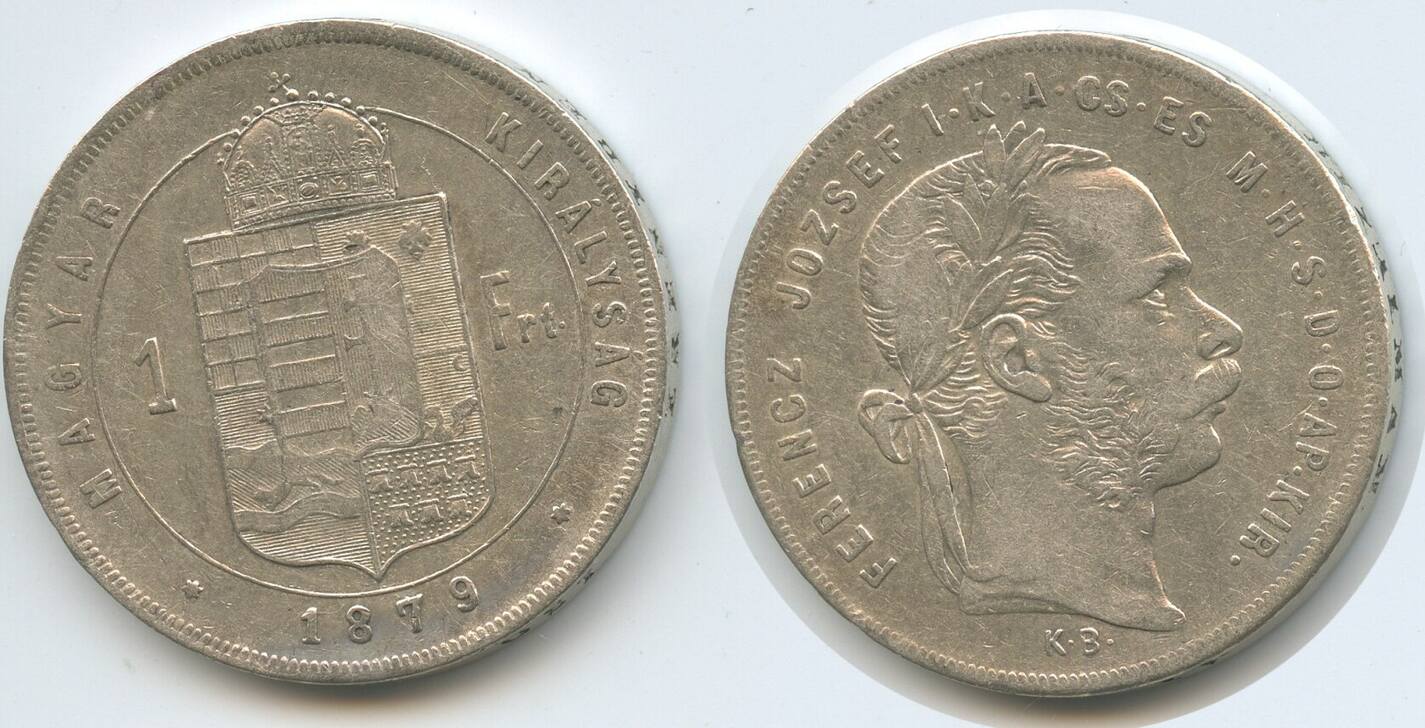 Ungarn Kremnitz 1 Forint 1879 KB G5648 - Franz Joseph I. 1848-1916 Österreich VF | MA-Shops