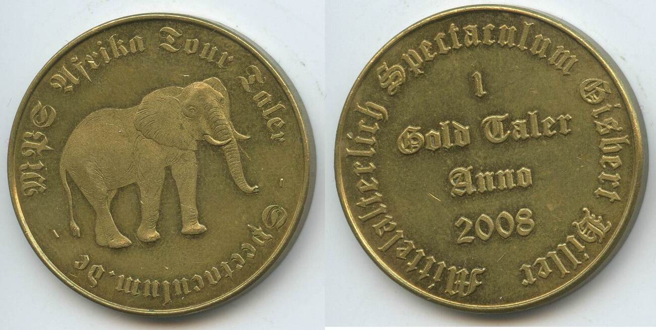 Deutschland Wertmarke 1 Gold-Taler 2008 M796 - Elefant ...