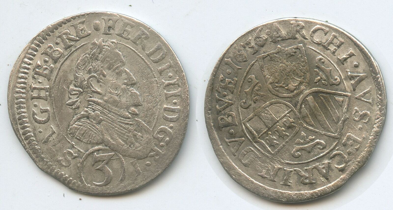 RDR Österreich St.Veit 3 Kreuzer (Groschen) 1636 G5248 - Ferdinand II. 1619-1637 Austria VF+ ...