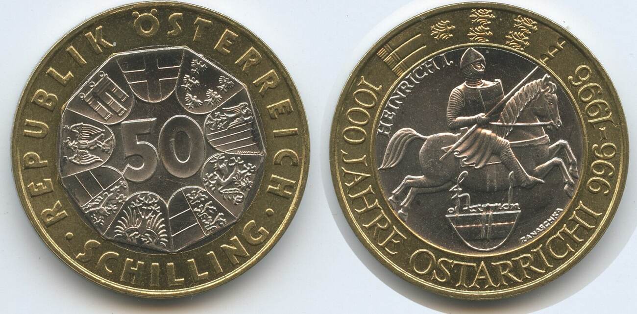 Österreich 50 Schilling 1996 G12257 - 1000 Jahre Ostarrichi 996-1996 ...
