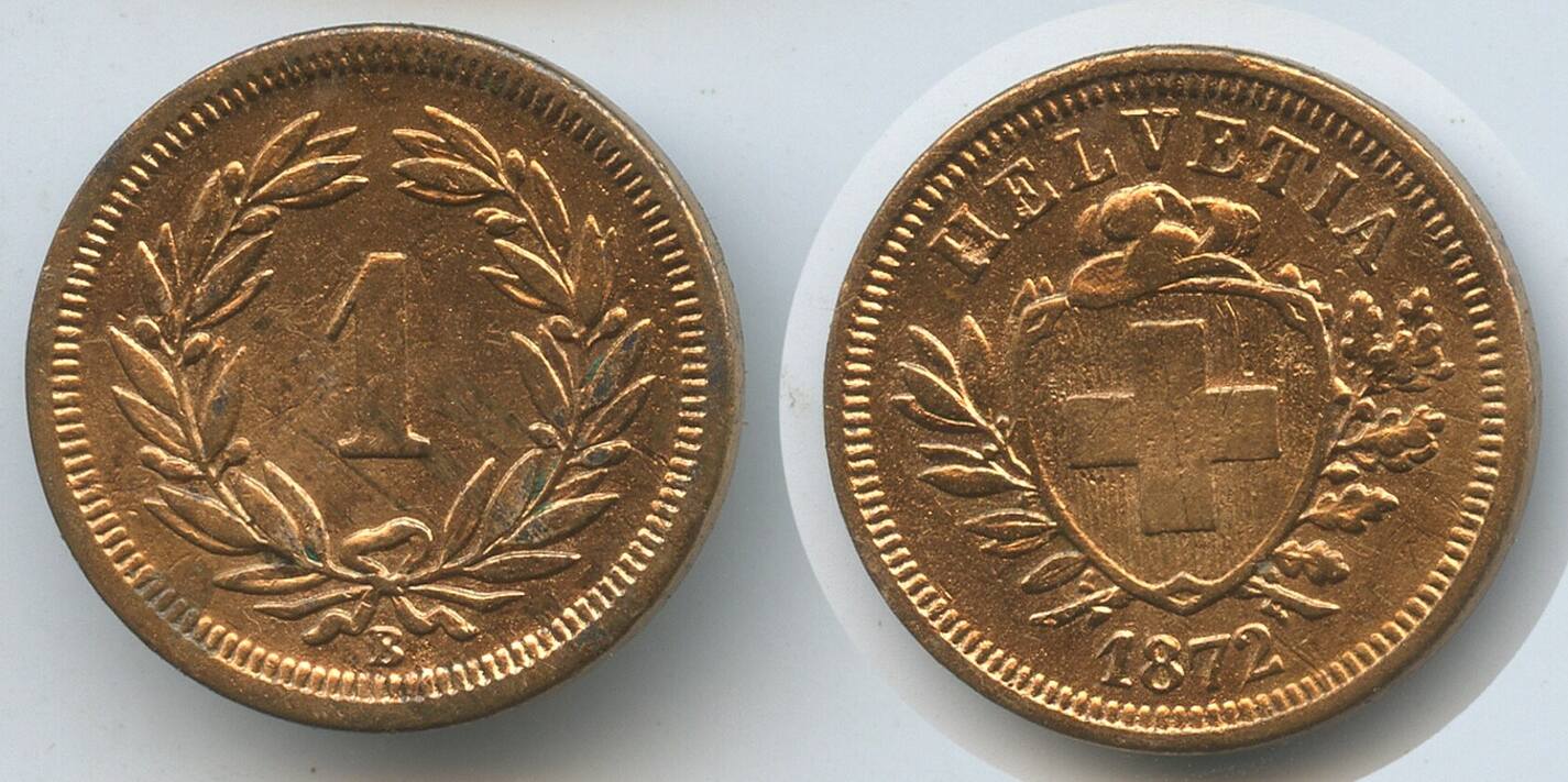 Schweiz 5 Rappen 1872 B Bern G14682 - Confédération Helvétique ...