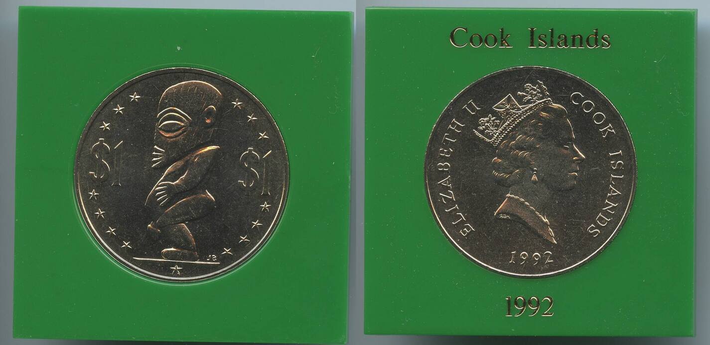 Cook Inseln 1 Dollar 1992 GS608 - Tangaroa, Polynesian God of Fertility ...