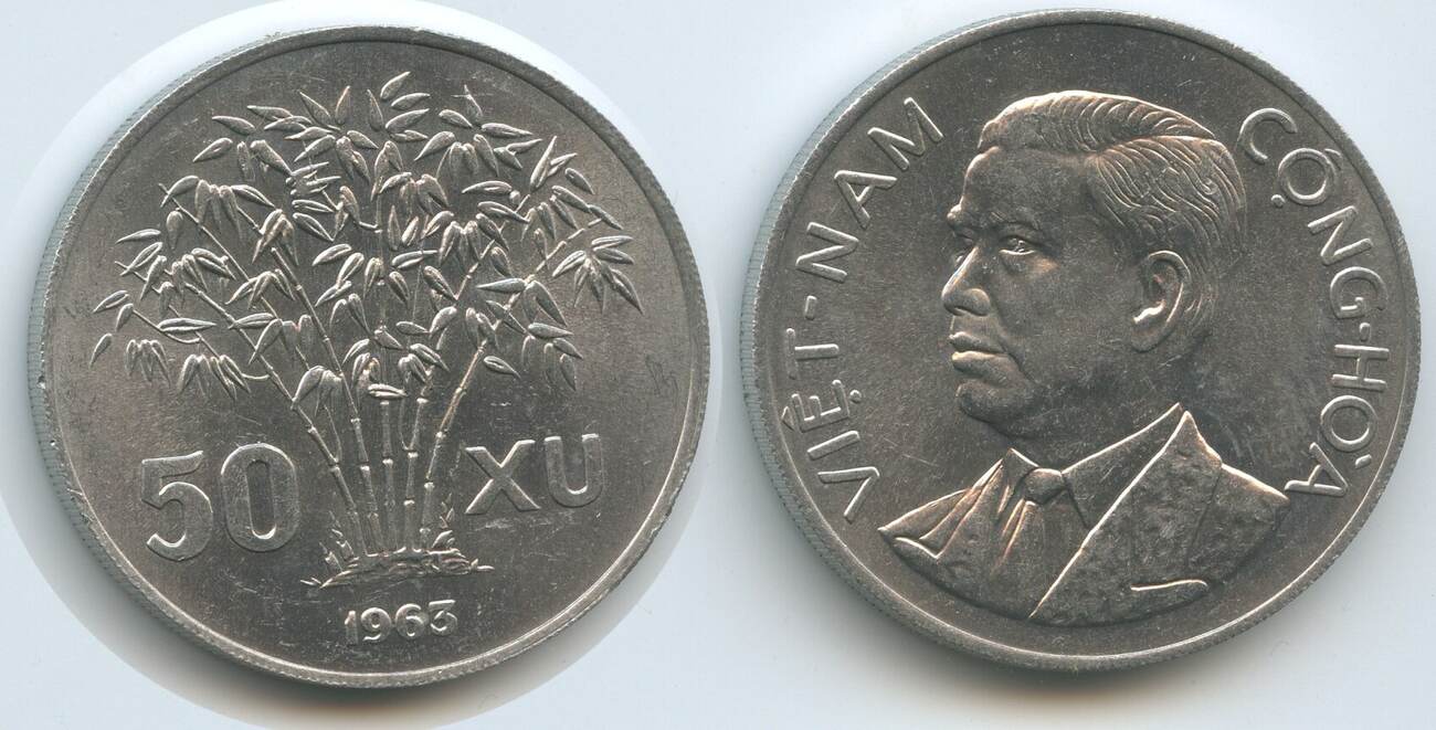 Süd Vietnam 50 Xu 1963 G6139 - Ngô Đình Diệm RAR South Viet-nam AU | MA ...
