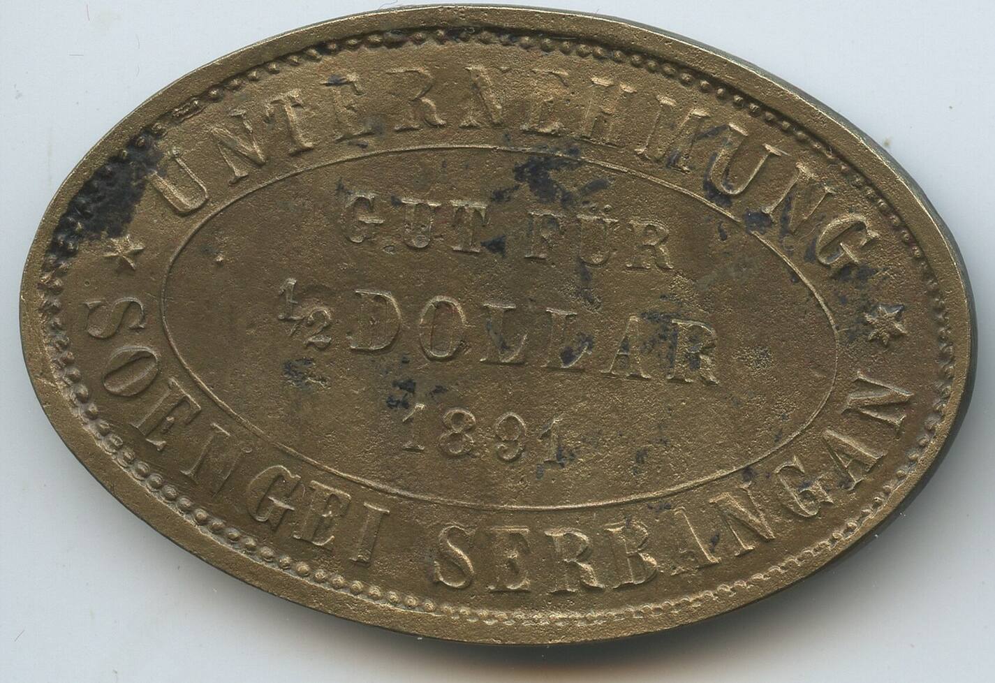Sumatra Deli - Niederländisch-Indisch ½ Dollar Plantage Token ...