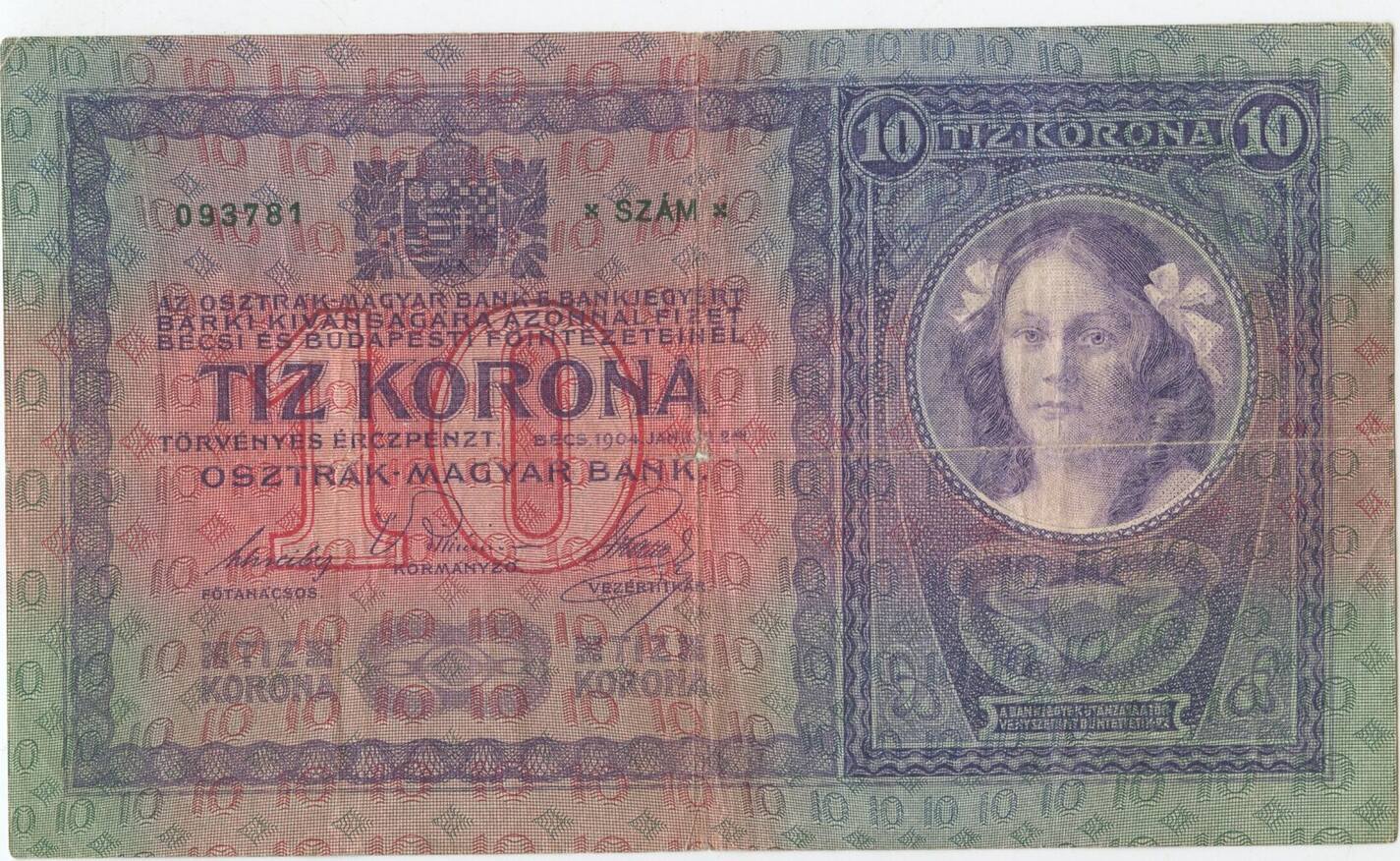 Österreich Kaiserreich 10 Kronen 1904 GB152 - Banknote Österreich ...