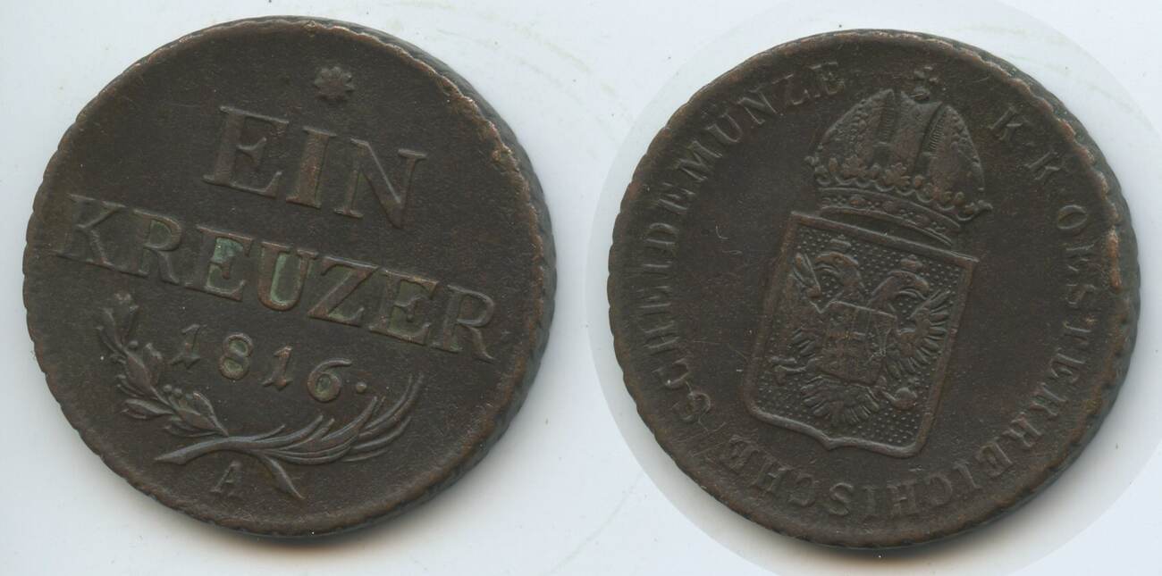 Österreich Kaiserreich 1 Kreuzer 1816 A Wien G5390 - Franz II. 1792 ...