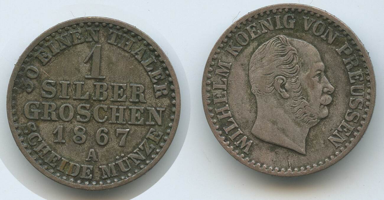 Brandenburg-Preußen Berlin 1 Silbergroschen 1867 A Berlin H1378 ...