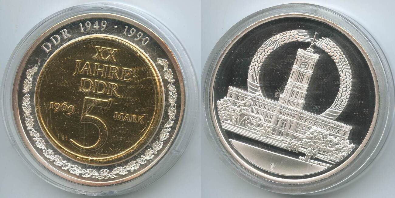 Deutsche Demokratische Republik Medaille mit 5 Mark 1969 A 1949-1990 M ...