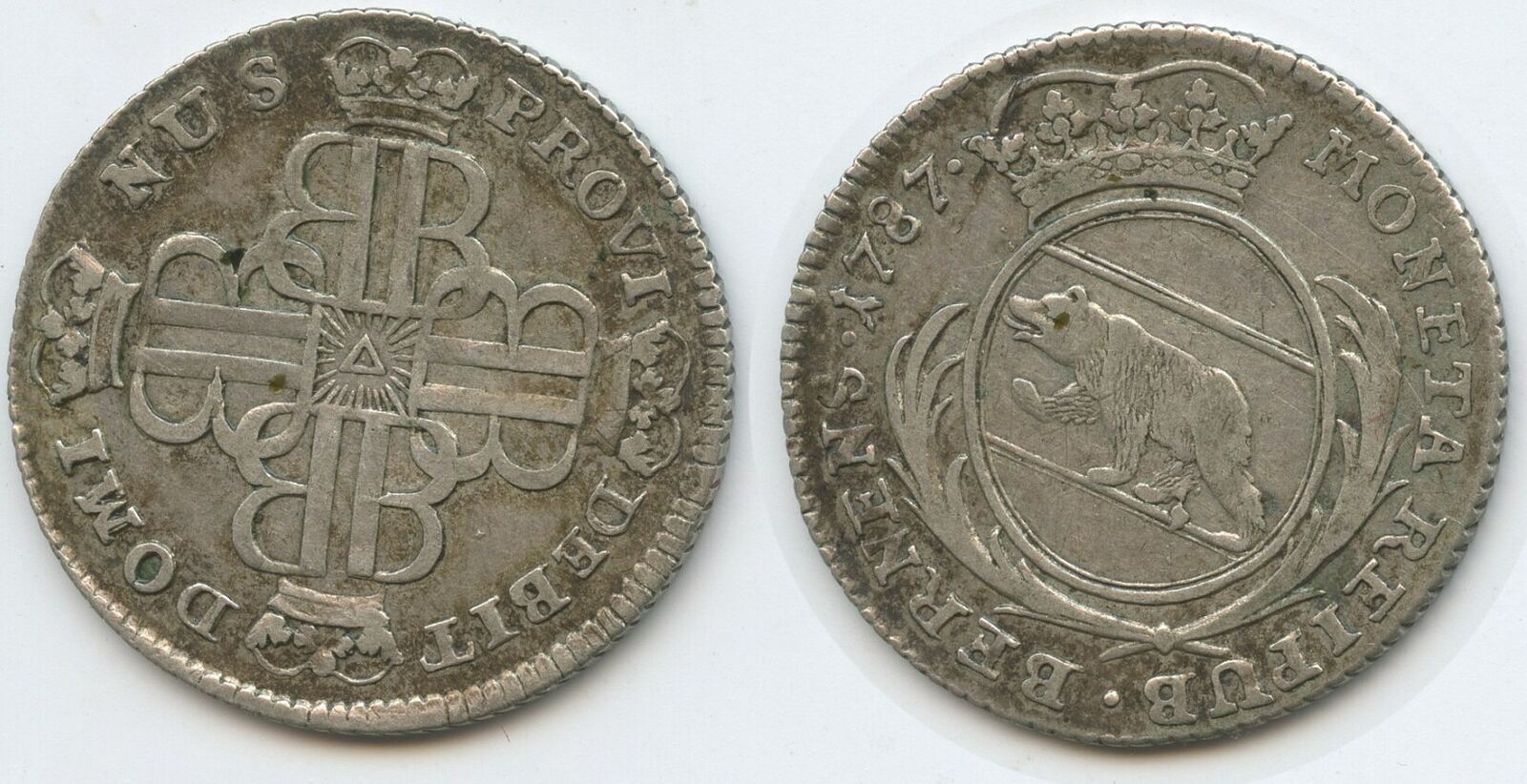 Schweiz Kanton Bern 20 Kreuzer Silber 1787 G3368 - Switzerland Canton ...