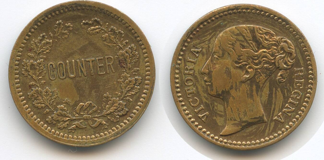 Großbritannien Counter Spielmarke M#6680 - Queen Victoria Regina Token ...