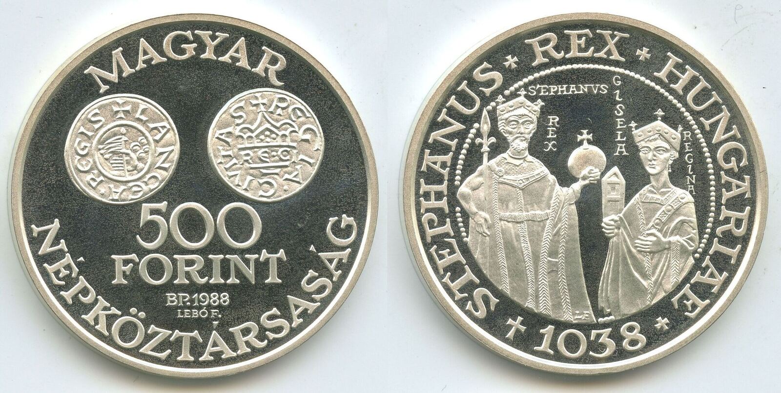 Ungarn Magyar Népköztársaság 500 Forint Silber 1988 BP GS1106 - St ...