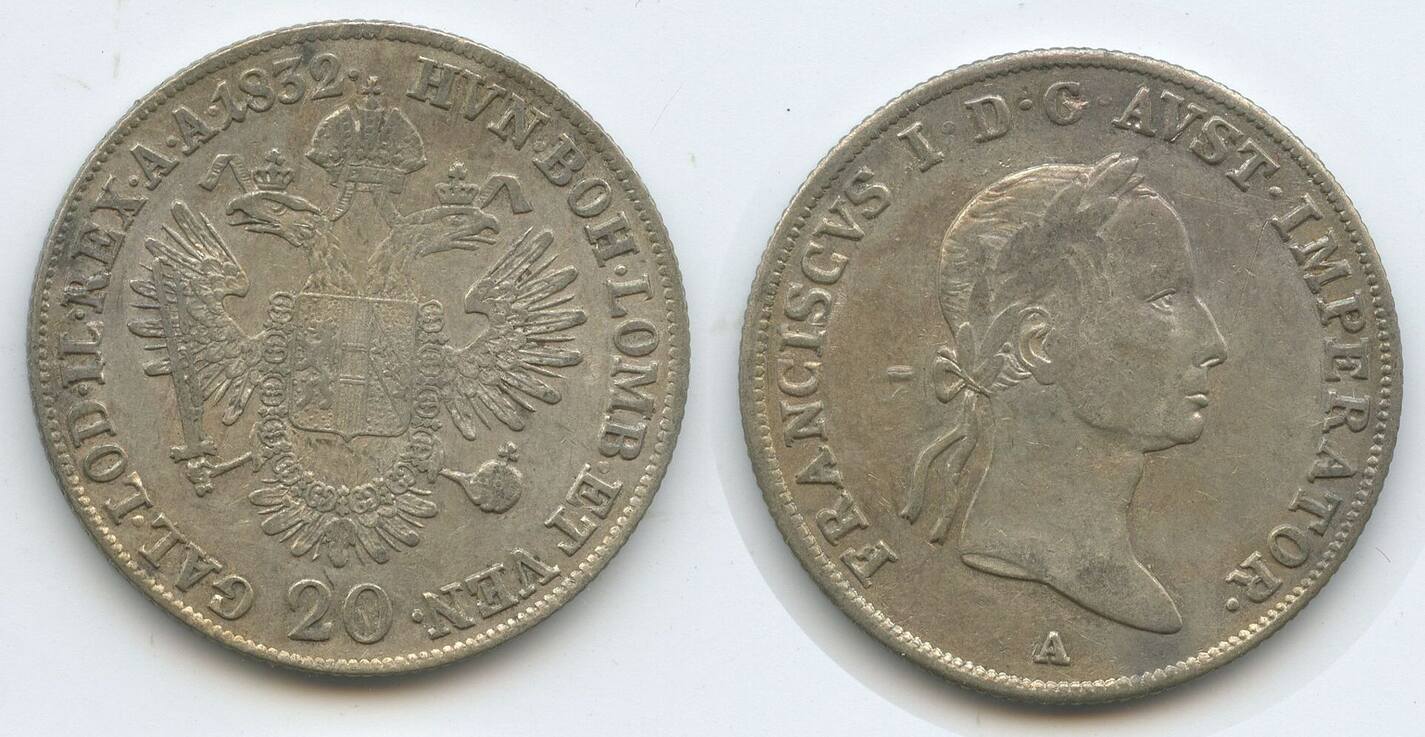 Österreich Kaiserreich 20 Kreuzer Silber 1832 A Wien G5830 - Franz II. 1792-1835 Austria VF-EF ...