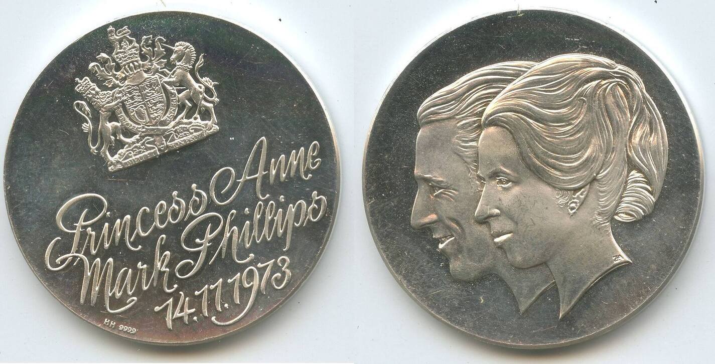 Großbritannien Great Britain Silbermedaillle M#5719 - Princess Anne ...