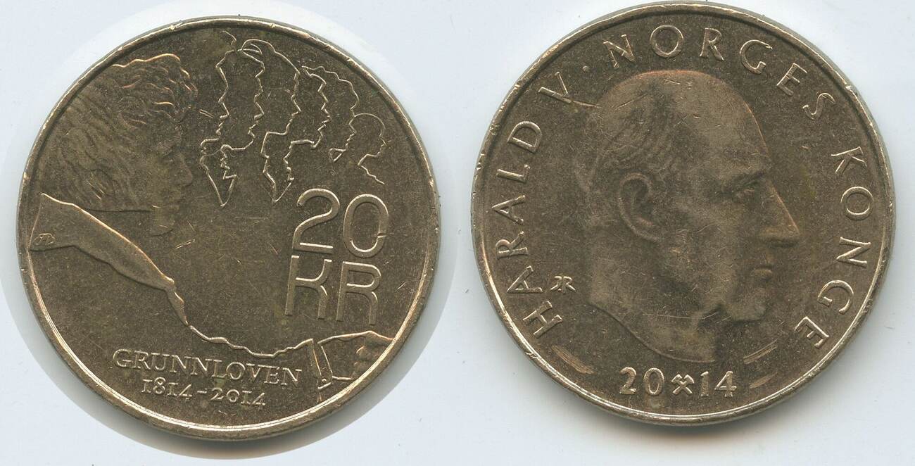 Norwegen 20 Kroner 2014 G2469 - 200th Anniversary of the Constitution ...