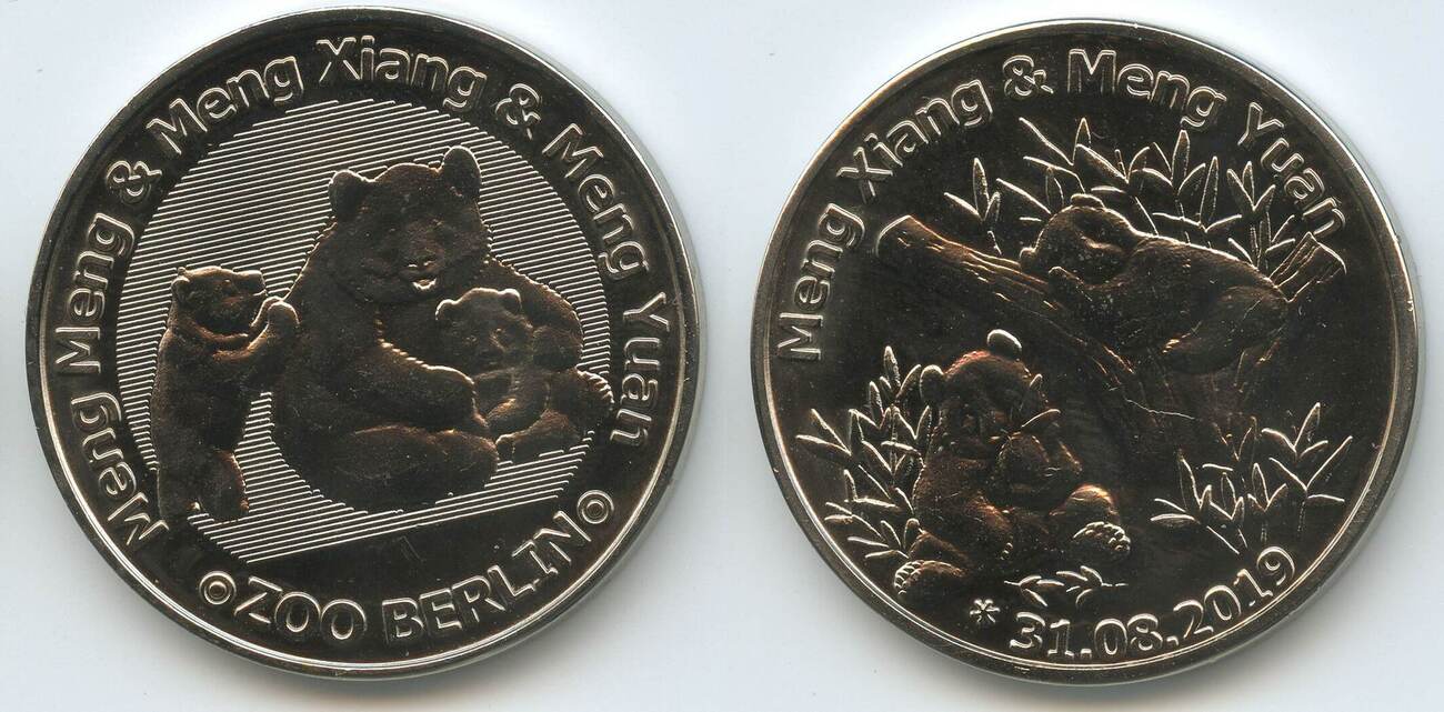 Deutschland Bundesrepublik Zoo Berlin Medaille Souvenir Token 2019 ...
