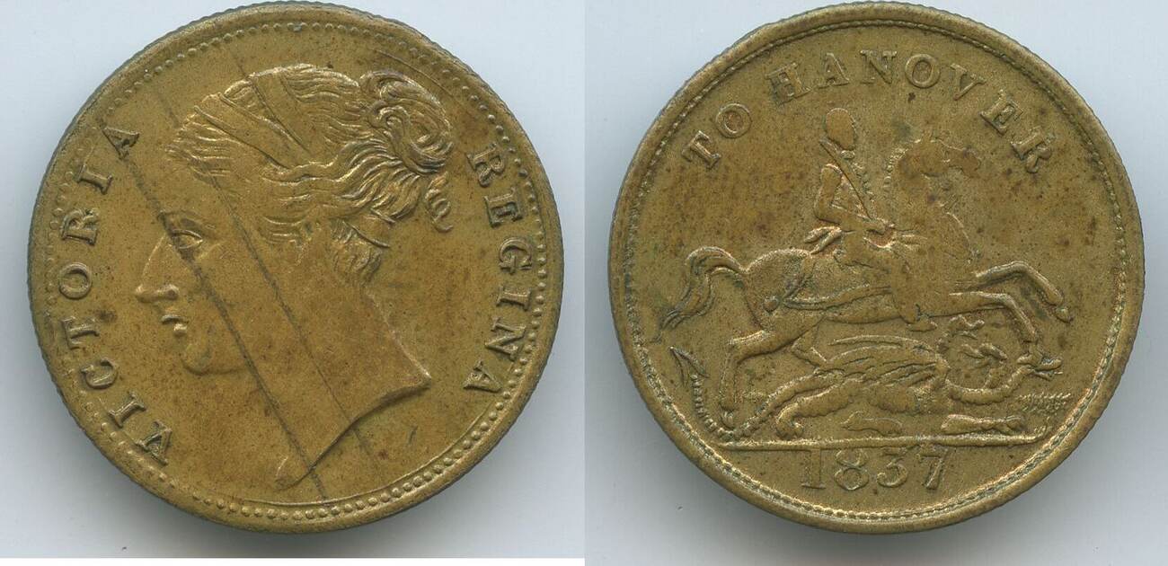 Großbritannien Great Britain United Kingdom Jeton Medaille 1837 G13807 ...