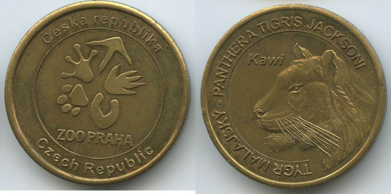 Tschechien Republik Zoo Praha Prag Czech Republic Medaille Souvenier ...