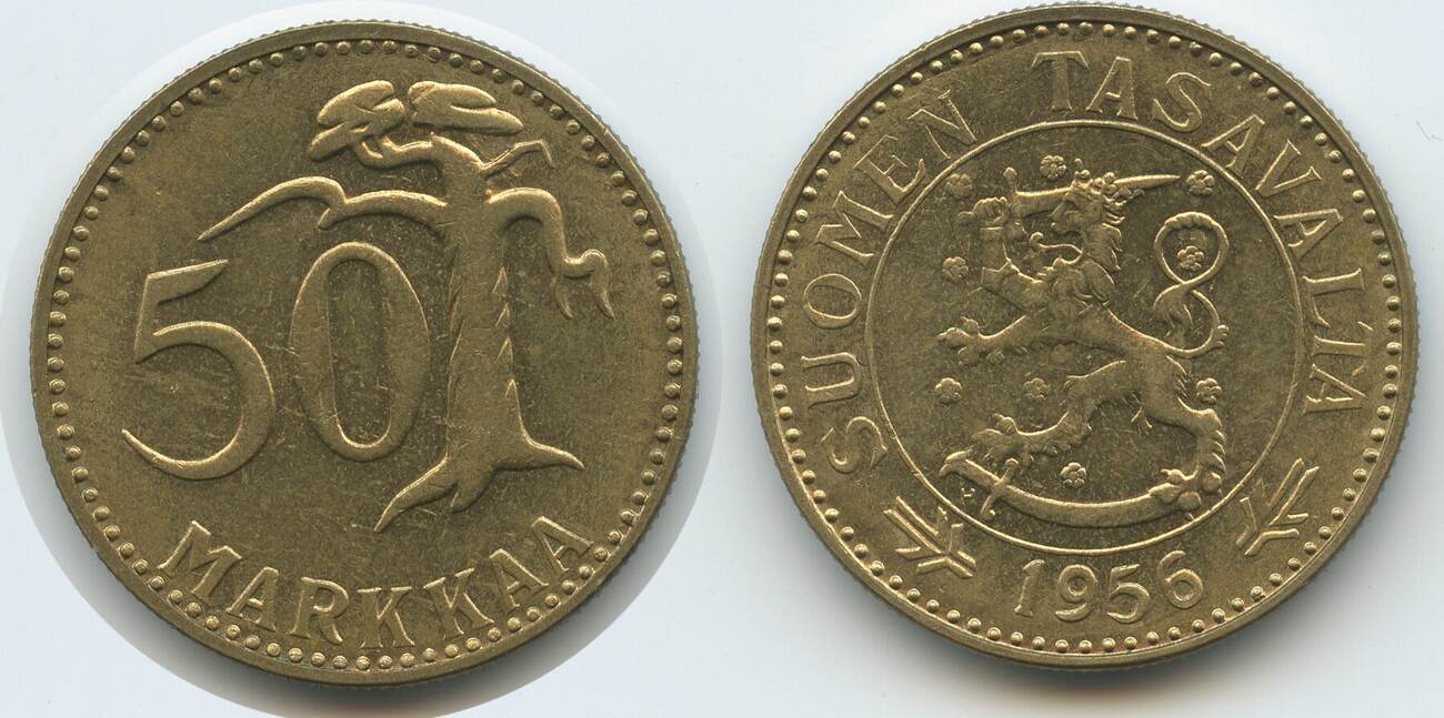 Finnland 50 Markkaa 1956 H G13883 - Baum Finland Suomen Tasavalta EF ...