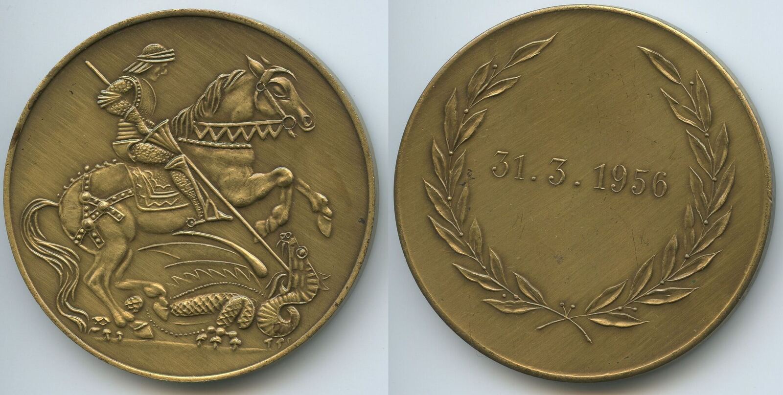 Deutscheland Bundesrepublik Sankt-Georgs-Medaille 31.3.1956 GY1077 ...