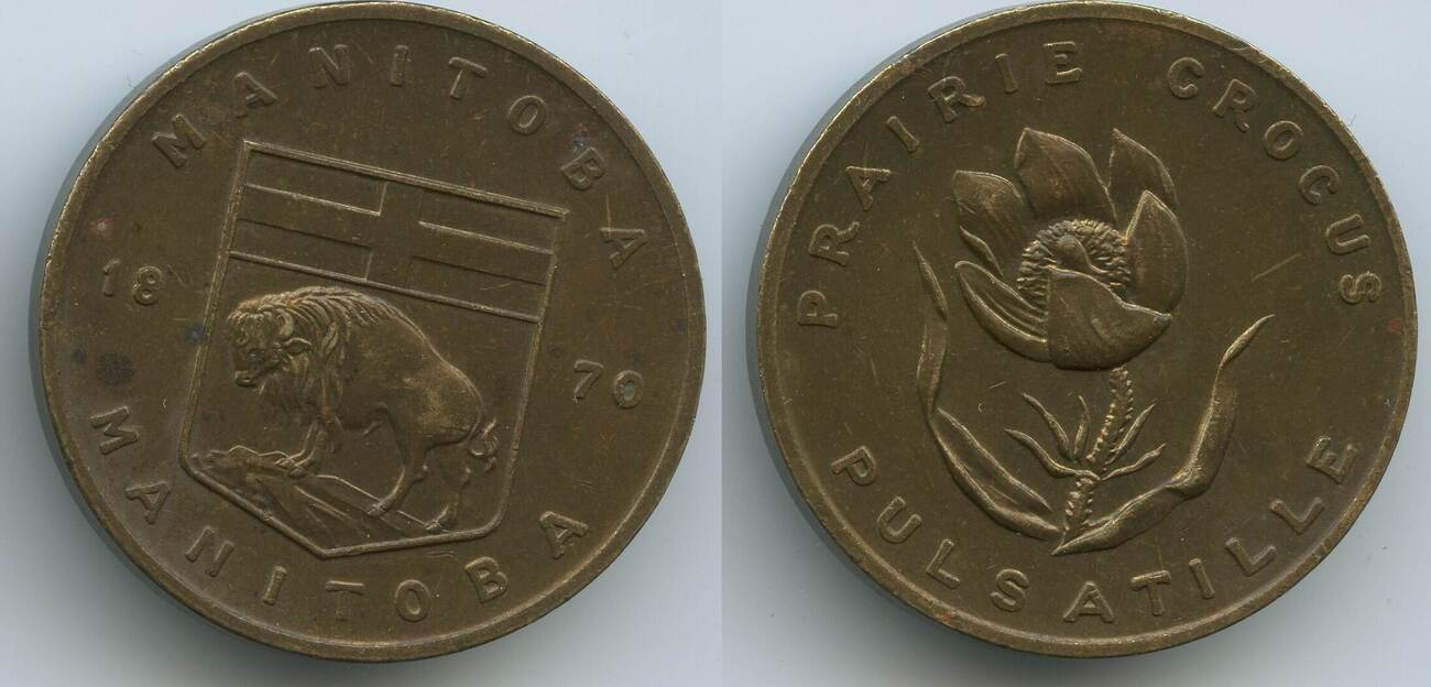 Kanada Medaille Shell Oil Token 1970 G13656 - Manitoba Prairie Crocus ...