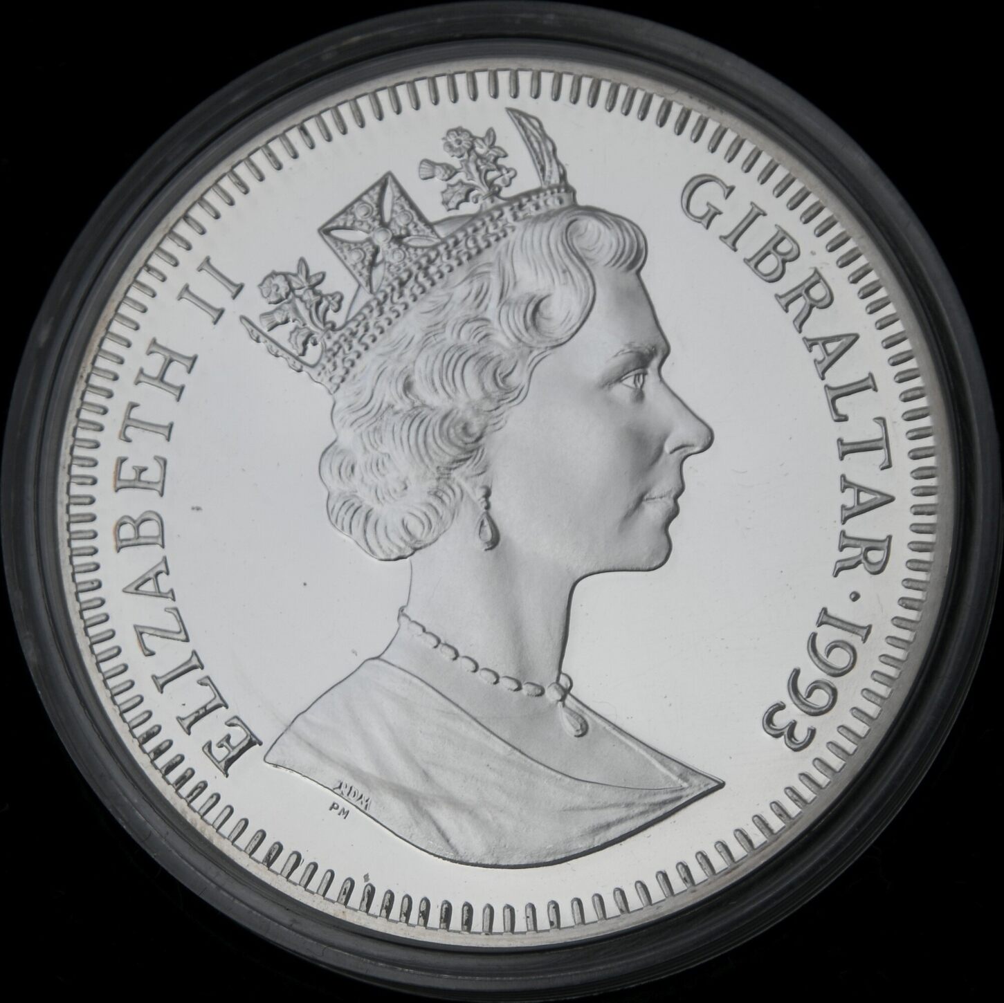 Gibraltar 70 Ecus (5 Unzen Silber) 1993 GN1659 - Eröffnung Eurotunnel ...