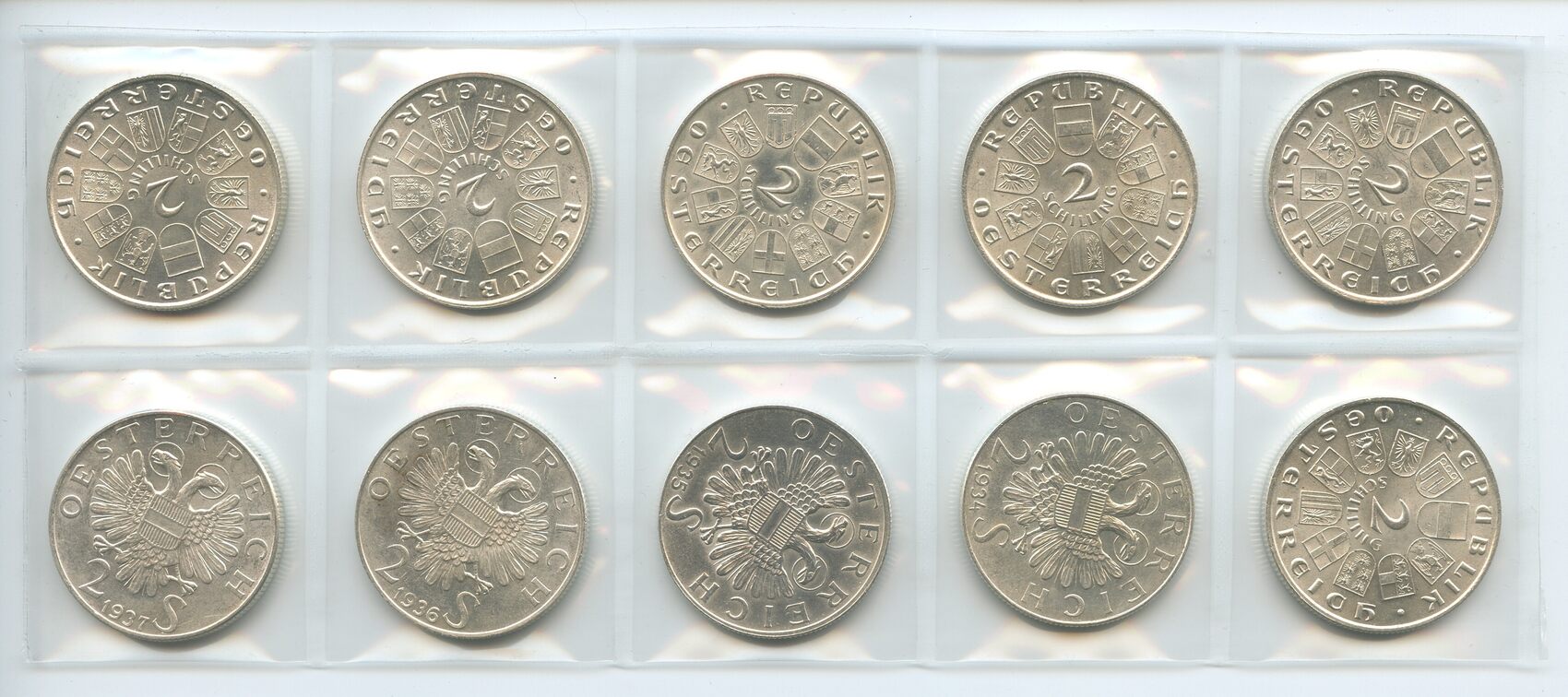 Österreich 1.Republik 2 Schilling Serie Doppelschilling 1928-1937 ...