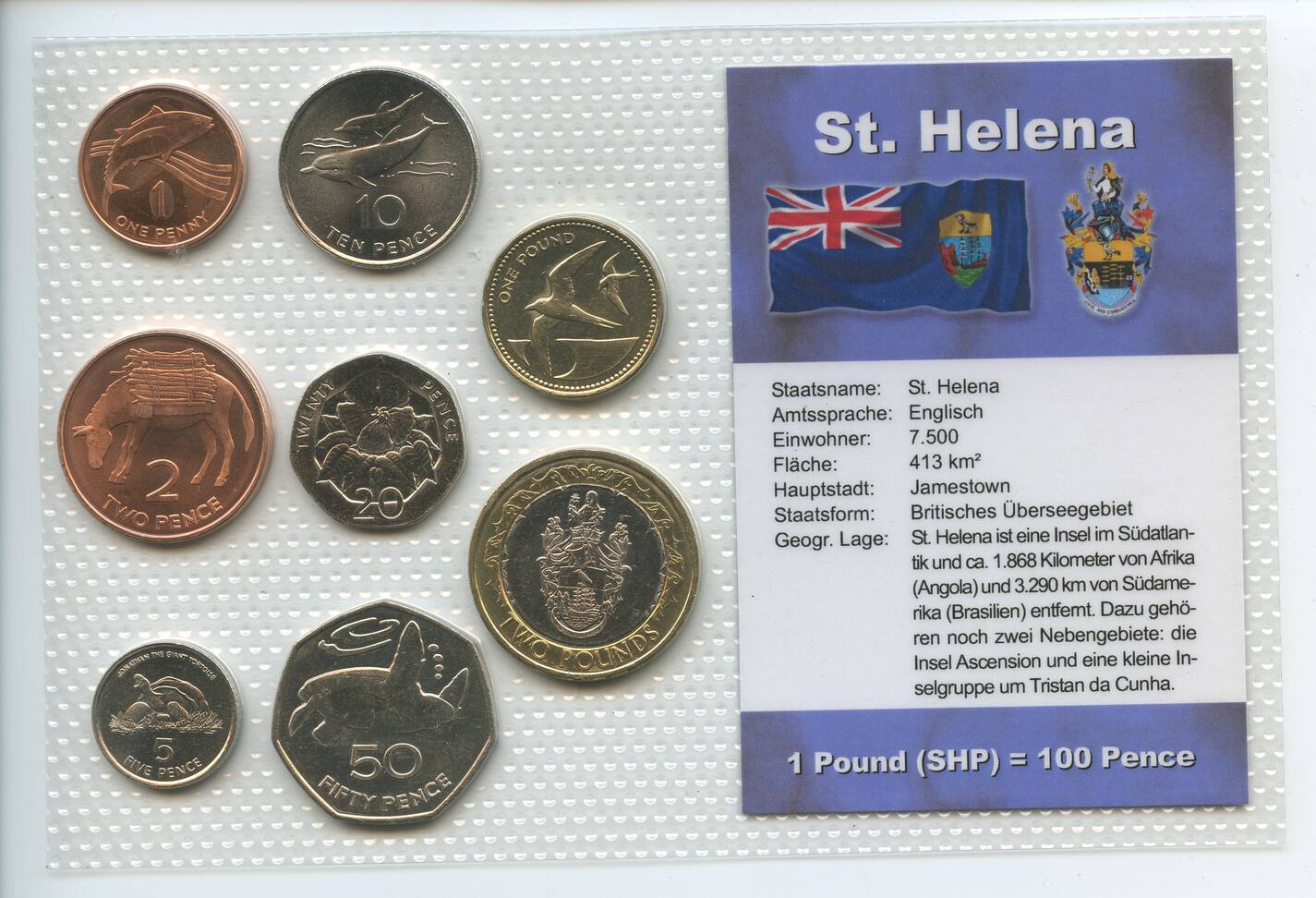 Saint Helena 1 Penny - 2 Pounds KMS 1997-2006 GN692o - Kursmünzensatz ...