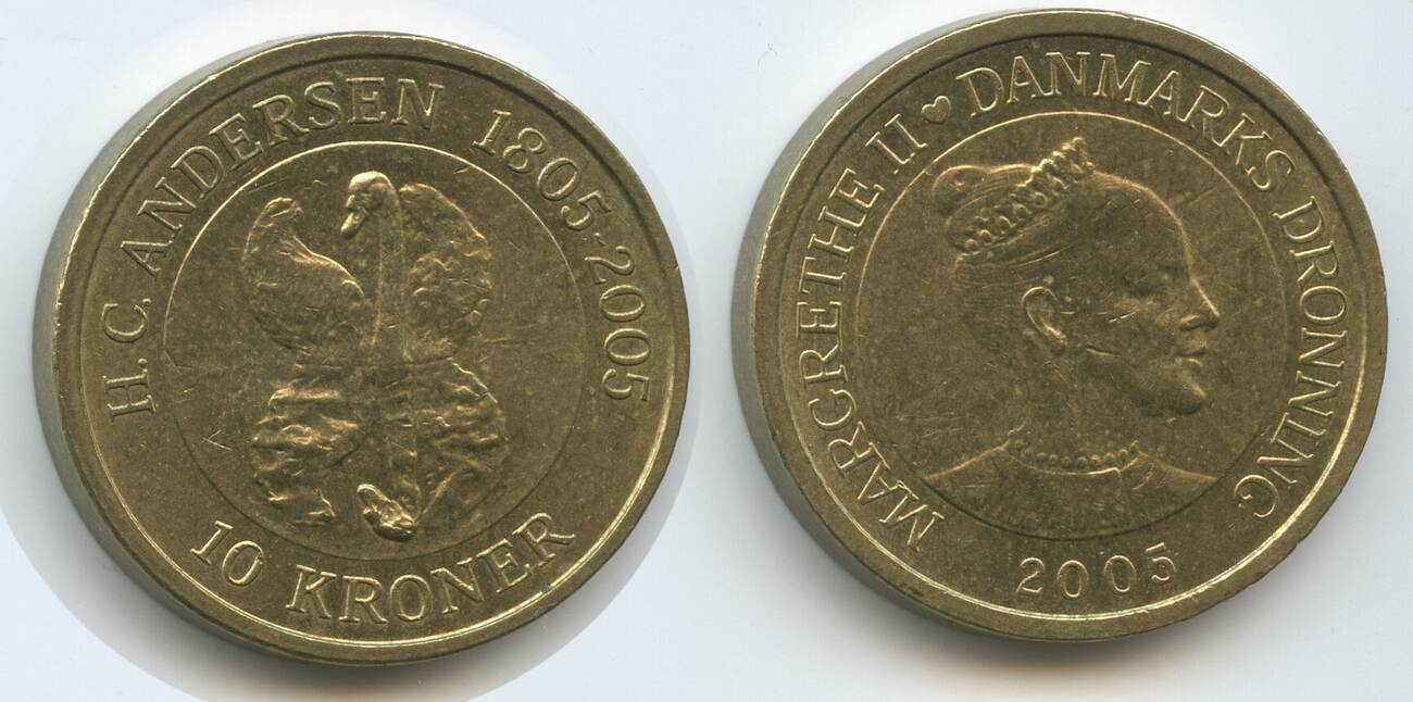 Dänemark 10 Kroner 2005 G8339 - Hans Christian Andersen Ugly Duckling ...