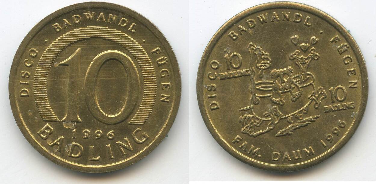 Österreich Tirol Wertmarke 10 Badling 1996 M#5401 - Disco Badwandl ...