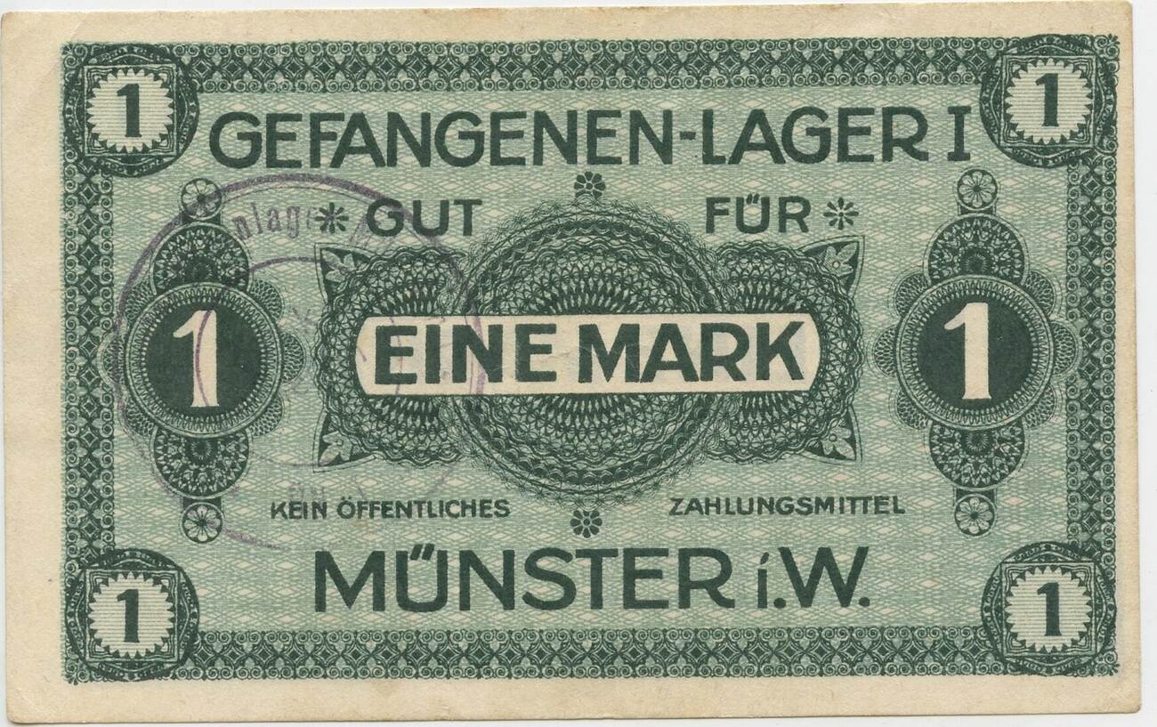 Deutsches Reich Westfalen 1 Mark Gutschein nd. GB461 - Münster ...