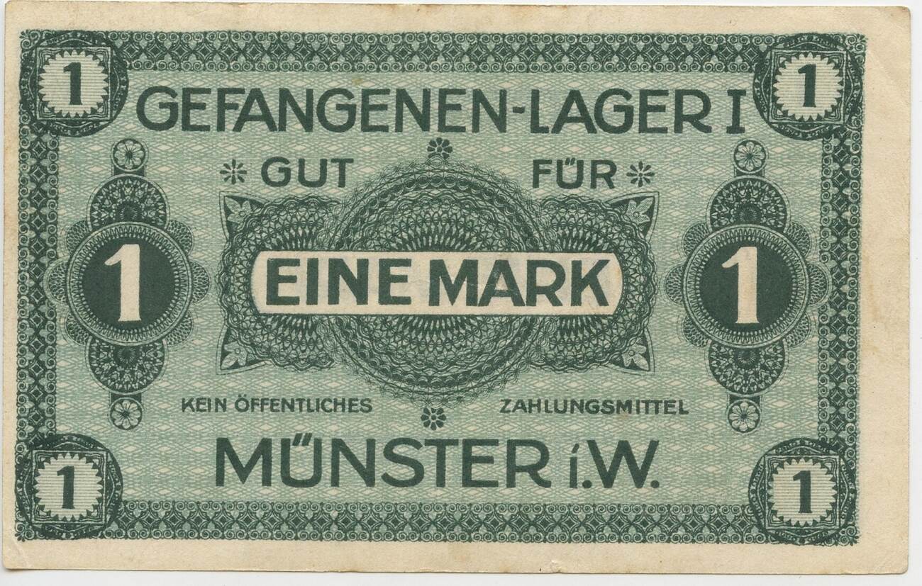 Deutsches Reich Westfalen 1 Mark Gutschein nd. GB461 - Münster ...