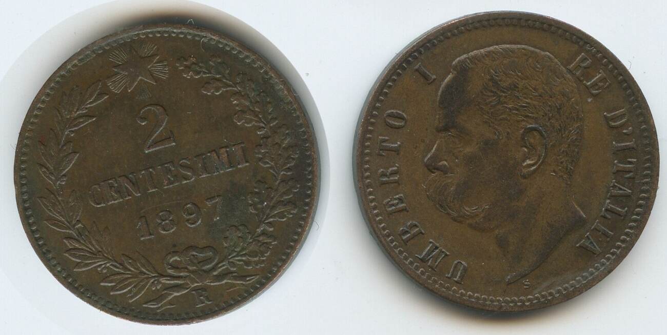 Italien Königreich 2 Centesimi 1897 R Rom G3585 - Umberto I. 1878-1900 ...