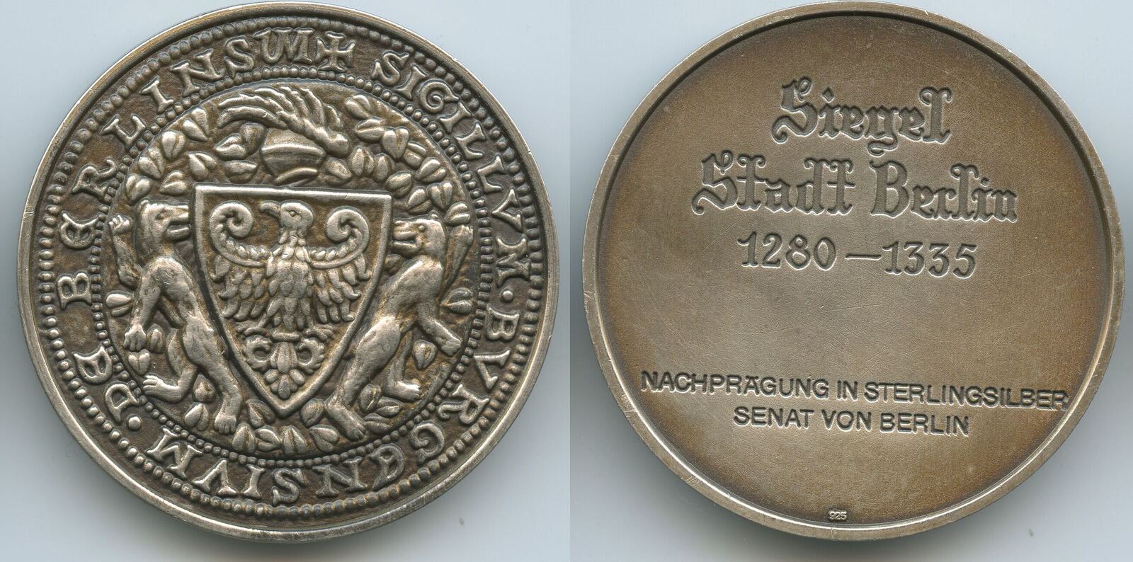 Deutschland Berlin Silbermedaille nd. GY419 - Siegel der Stadt Berlin ...