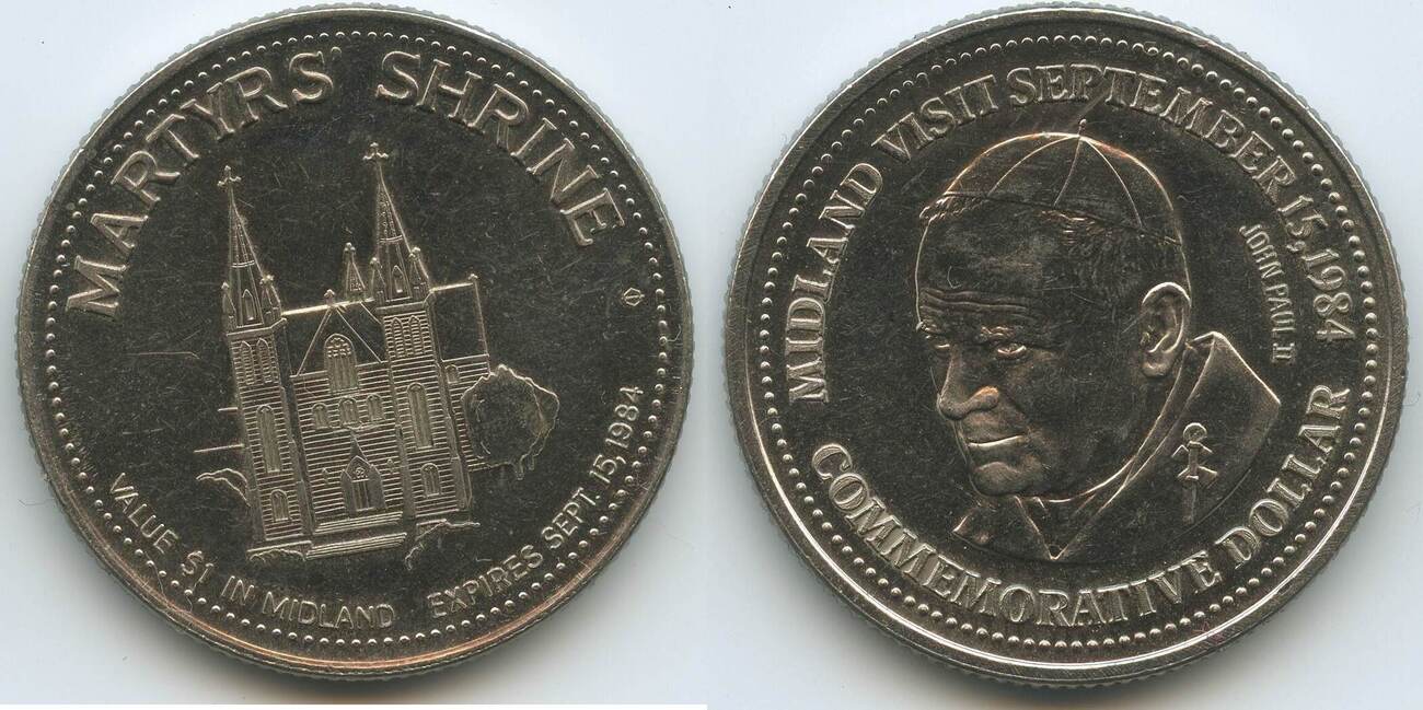 Kanada Windsor Ontario Canada Aniversary 1 Dollar Token 1984 M3519 ...