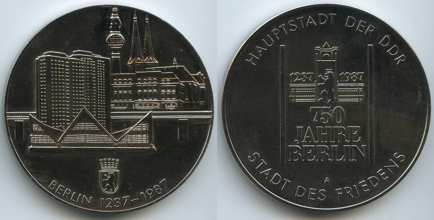 Deutsche Demokratische Republik DDR Große Medaille 1987 A Berlin M#0373 ...