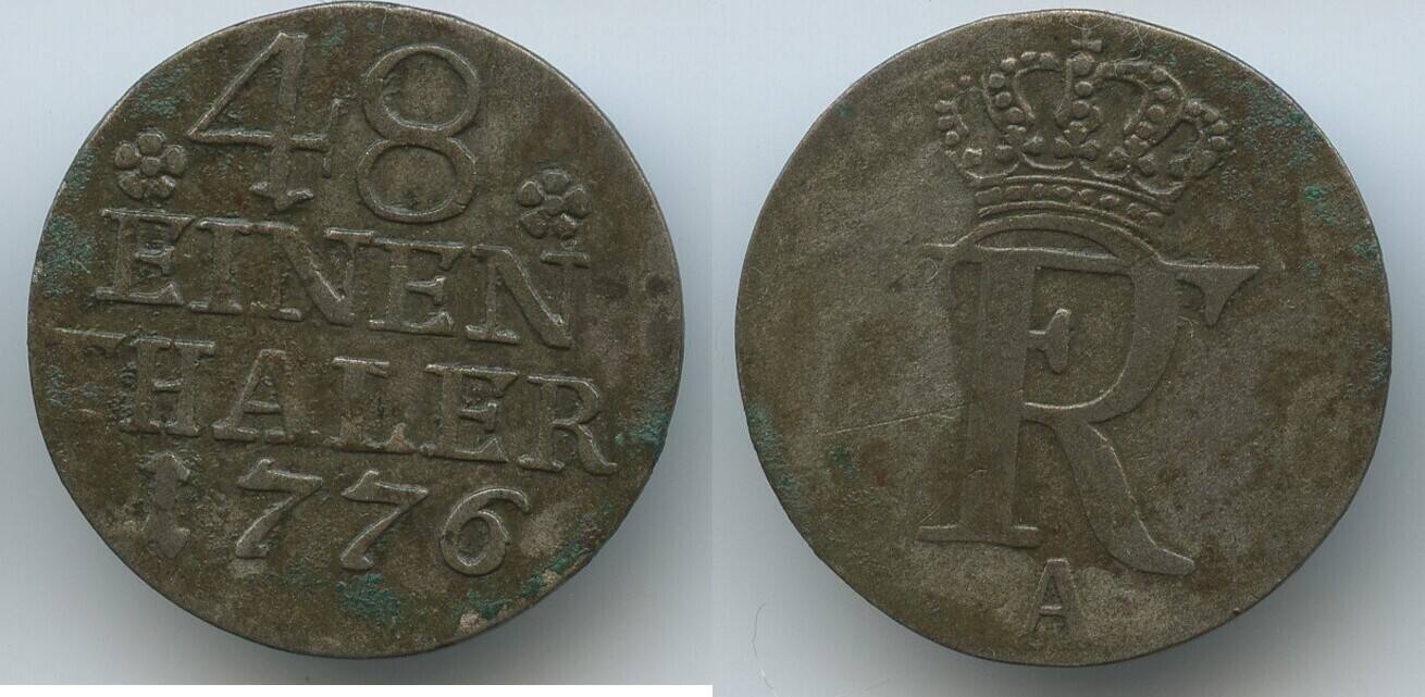 Brandenburg-Preußen 1/48 Taler 1776 A Berlin M#8402 - Friedrich II. der ...