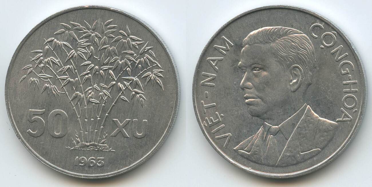 Süd-Vietnam 50 Xu 1963 G6067 - Ngô Đình Diệm RAR South Viet-nam EF | MA ...