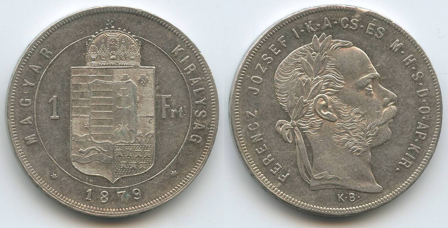 Österreich-Ungarn Kaiserreich 1 Forint Silber (1 Florin, Frt. ) 1879 KB Kremnitz G5660 - Kaiser ...