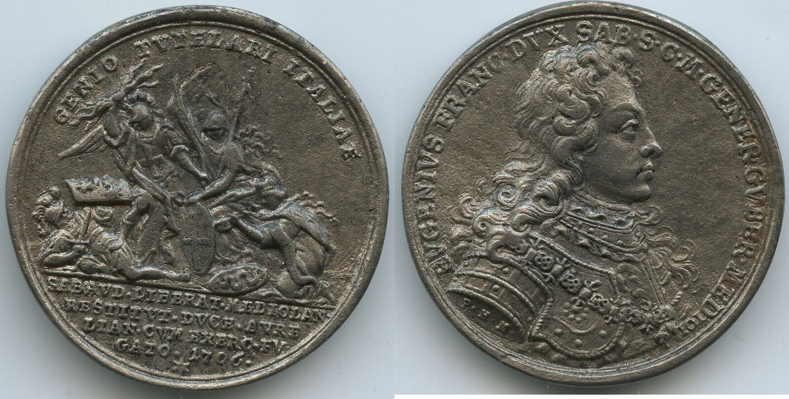 Österreich Italien Eisenmedaille 1706 (spätere Prägung) M673 - Auf die ...