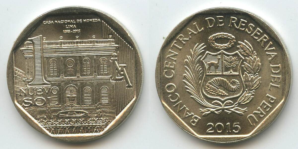 1 Nuevo Sol 2015 G16177 - 450 Years Casa Nacional de Moneda - Wealth ...
