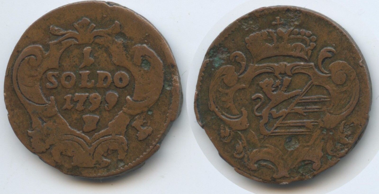 RDR Italien Görz und Gradiska 1 Soldo 1799 F Hall in Tirol G5602 ...