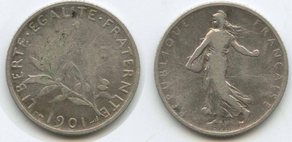 1 Franc 1901 G9121 - Frankreich Gadoury#467 Silber France | MA-Shops