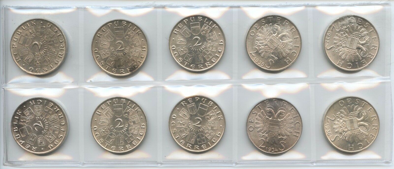 Österreich 1.Republik 2 Schilling Serie Doppelschilling 1928-1937 ...