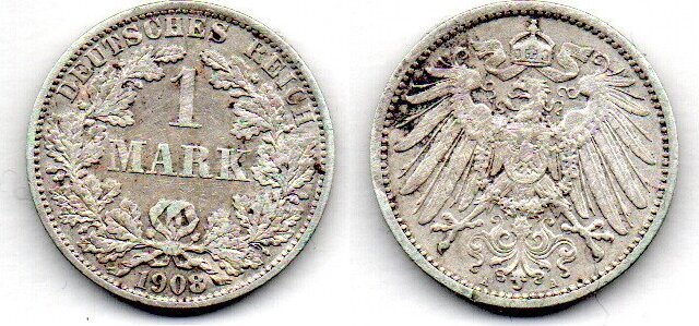 Allemagne - Germany -Deutschland Mark 1908 A VF | MA-Shops