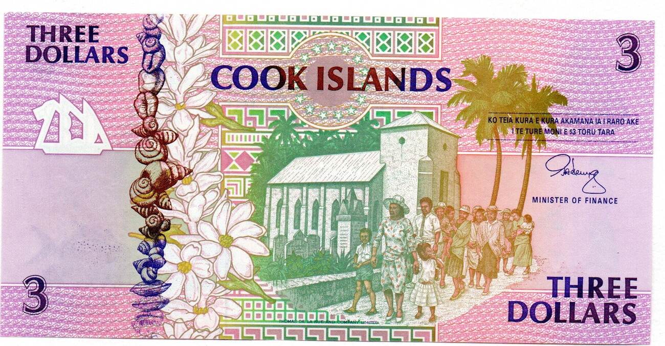 Iles Cook - Cook Islands 3 Dollars UNC | MA-Shops