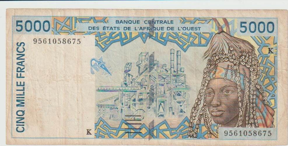 BCEAO 5000 Francs ND Sénégal F+ | MA-Shops