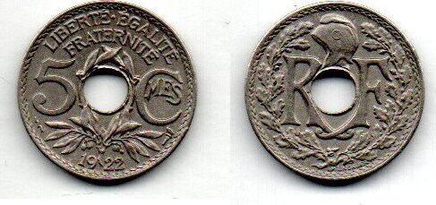France - Frankreich 5 Centimes 1922 Poissy VF | MA-Shops